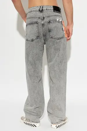 L/AB C/O OFF-WHITE Jeans With Printed Logo