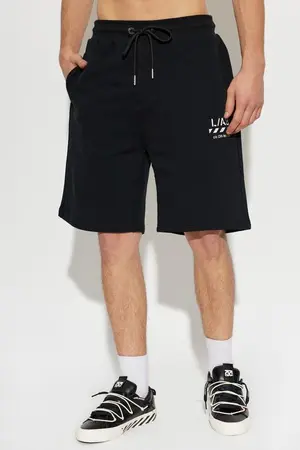 L/AB C/O OFF-WHITE Sweat Shorts With Printed Logo