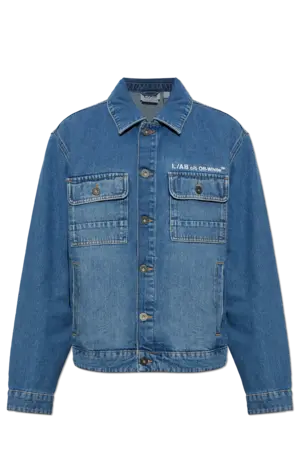 L/AB C/O OFF-WHITE Denim Jacket With Printed Logo