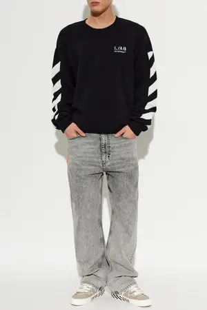 L/AB C/O OFF-WHITE Embroidered Logo Sweater