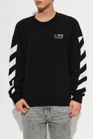L/AB C/O OFF-WHITE Embroidered Logo Sweater