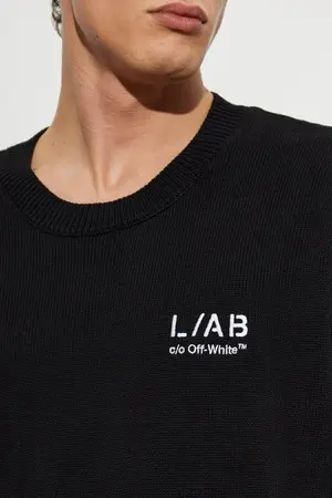 L/AB C/O OFF-WHITE Embroidered Logo Sweater