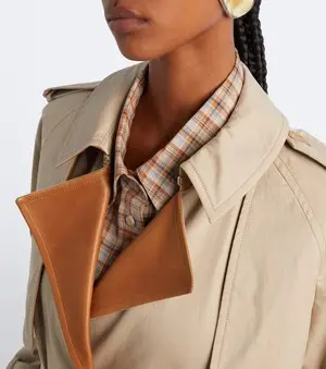 Acne Studios Leather-trimmed Twill Trench Coat