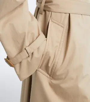 Acne Studios Leather-trimmed Twill Trench Coat
