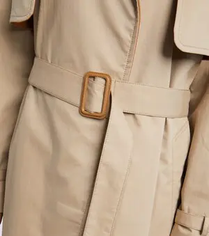 Acne Studios Leather-trimmed Twill Trench Coat