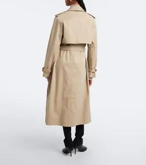 Acne Studios Leather-trimmed Twill Trench Coat