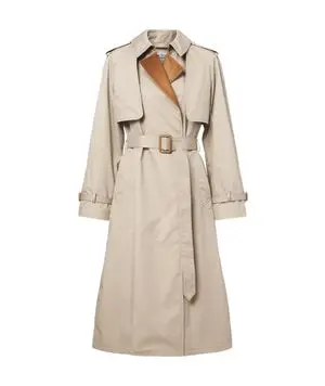 Acne Studios Leather-trimmed Twill Trench Coat - Beige