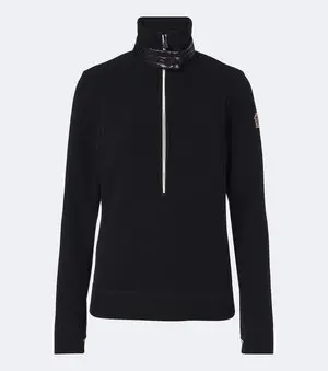 Moncler Fleece Half-zip Ski Sweater - Black