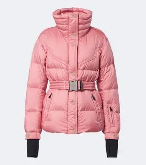 Moncler Karshi Belted Down Ski Jacket - Pink