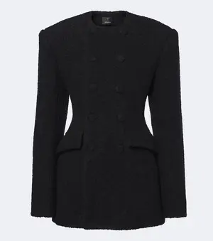 Wardrobe.NYC Alpaca And Wool-blend Bouclé Blazer Dress - Black