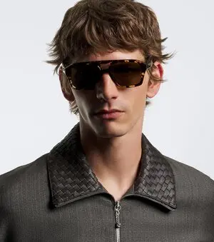 Bottega Veneta Navigator Square Sunglasses