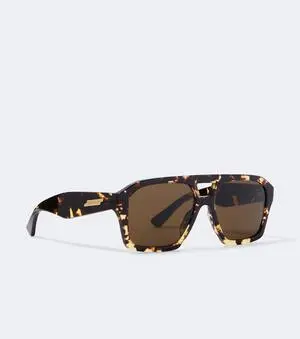 Bottega Veneta Navigator Square Sunglasses