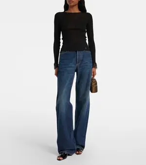 Saint Laurent Sip Patent Leather Mules