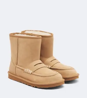 JW Anderson X Ugg Shearling-lined Suede Ankle Boots - Beige
