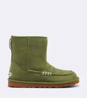 JW Anderson X Ugg Shearling-lined Suede Ankle Boots - Green