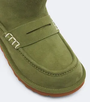 JW Anderson X Ugg Shearling-lined Suede Ankle Boots - Green