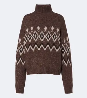 LISA YANG Gudrun Fair Isle Jacquard Cashmere Sweater
