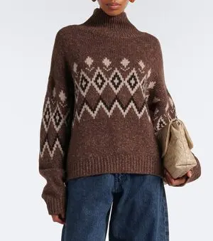 LISA YANG Gudrun Fair Isle Jacquard Cashmere Sweater