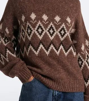 LISA YANG Gudrun Fair Isle Jacquard Cashmere Sweater