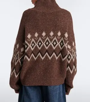 LISA YANG Gudrun Fair Isle Jacquard Cashmere Sweater