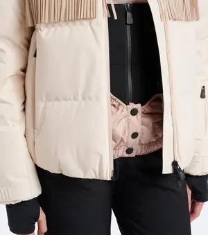 Moncler Bessin Fringed Ski Jacket - Beige