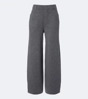 LISA YANG Veda Cashmere Barrel-leg Pants - Grey