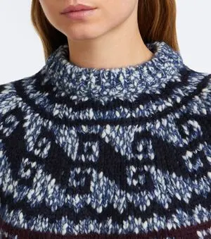 Moncler Fair Isle Wool And Alpaca-blend Sweater