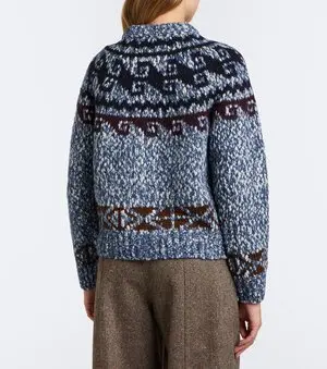 Moncler Fair Isle Wool And Alpaca-blend Sweater
