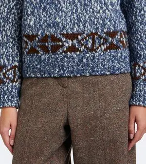 Moncler Fair Isle Wool And Alpaca-blend Sweater