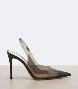 GIANVITO ROSSI Leather-trimmed Pvc Slingback Pumps