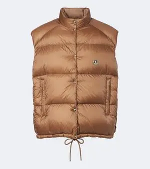 Moncler Tibb Reversible Down Vest Brown