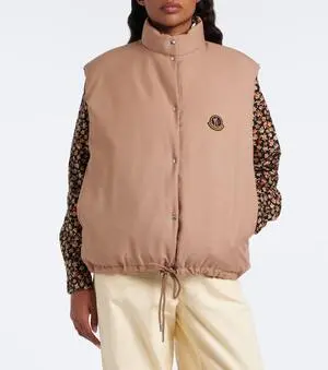 Moncler Tibb Reversible Down Vest - Brown