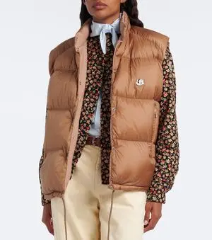 Moncler Tibb Reversible Down Vest - Brown