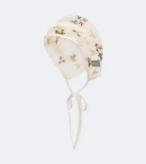 Simone Rocha Floral Embroidered Embellished Hood