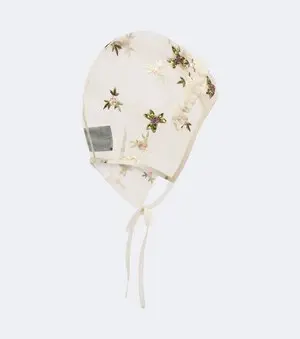 Simone Rocha Floral Embroidered Embellished Hood