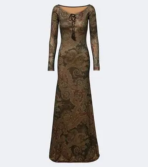 Etro Paisley Jersey Gown