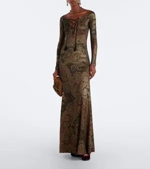 Etro Paisley Jersey Gown