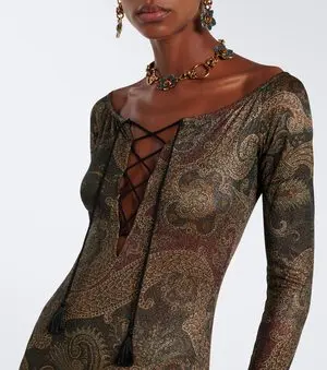 Etro Paisley Jersey Gown