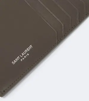 Saint Laurent Paris Fragments Leather Card Holder