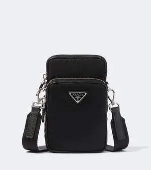 Prada Re-nylon And Saffiano Leather Phone Pouch