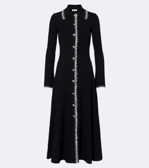 Simkhai Ribbed-knit Shirt Dress