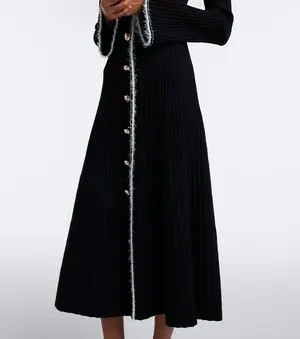 Simkhai Ribbed-knit Shirt Dress