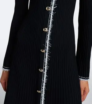 Simkhai Ribbed-knit Shirt Dress