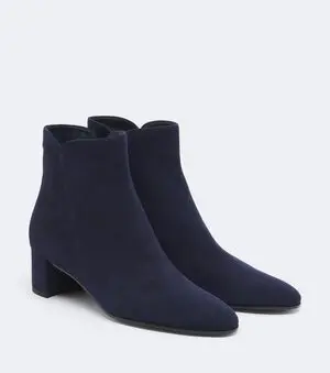 GIANVITO ROSSI Lisa Suede Ankle Boots - Blue