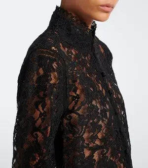 FRAME Salon Sheer Lace Top