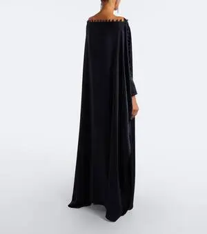 TALLER MARMO Mila Off-shoulder Satin Kaftan