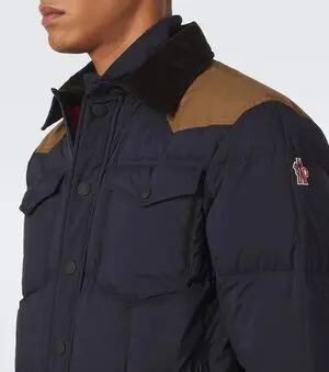 Moncler Geltech Corduroy-trimmed Ski Jacket