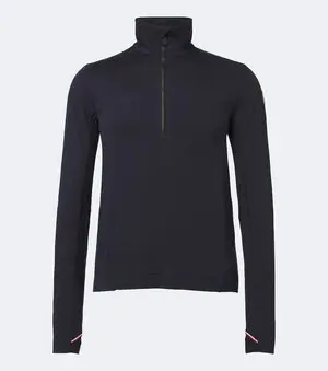 Moncler Wool-blend Half-zip Ski Sweater - Blue