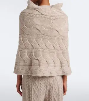 LISA YANG Cable-knit Cashmere Poncho