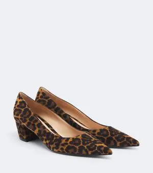 GIANVITO ROSSI Aylin Leopard-print Suede Pumps